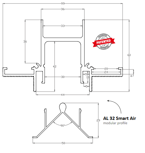 Profile AL 32 SMART AIR SYSTEM - Vecta Design
